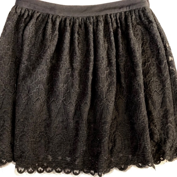 H&M | Skirts | Cute Black Lace Skirt 6 | Poshmark